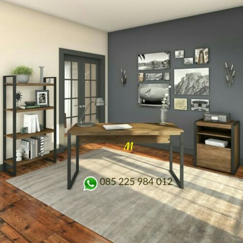 Jual Set Meja Kantor Industrial Luigy - Indomebel.id