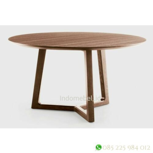 Meja Cafe Minimalis Bulat kaki Unik - Indomebel.id