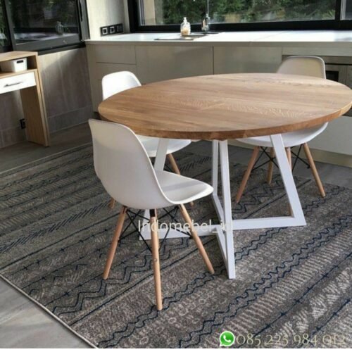 Meja Makan Bulat Minimalis Harga Murah - Indomebel.id