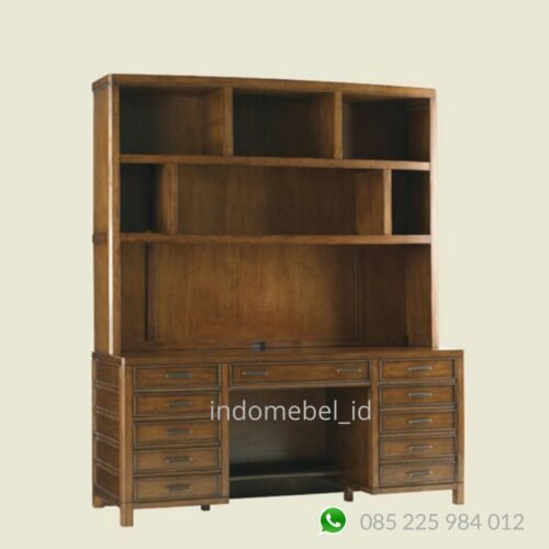 Lemari Meja Kerja Minimalis Jati Edward - Indomebel.id