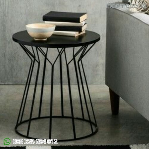 Meja Kecil Bulat Industri - Indomebel.id