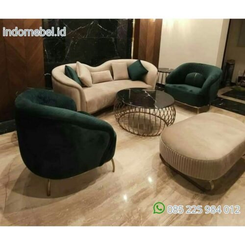 Sofa Ruang Tamu Bludru Mewah - Indomebel.id