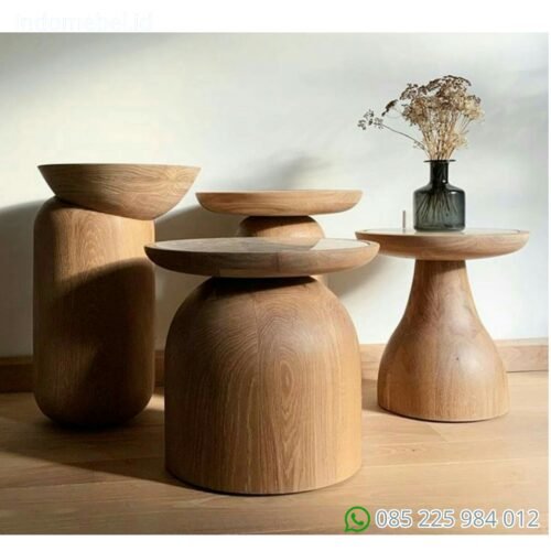 Side Table Unik Kayu Solid - Indomebel.id